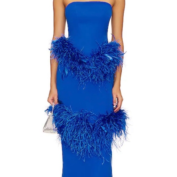 Miscreants | Dresses | Iso Miscreants Frances Blue Feather Dress | Poshmark